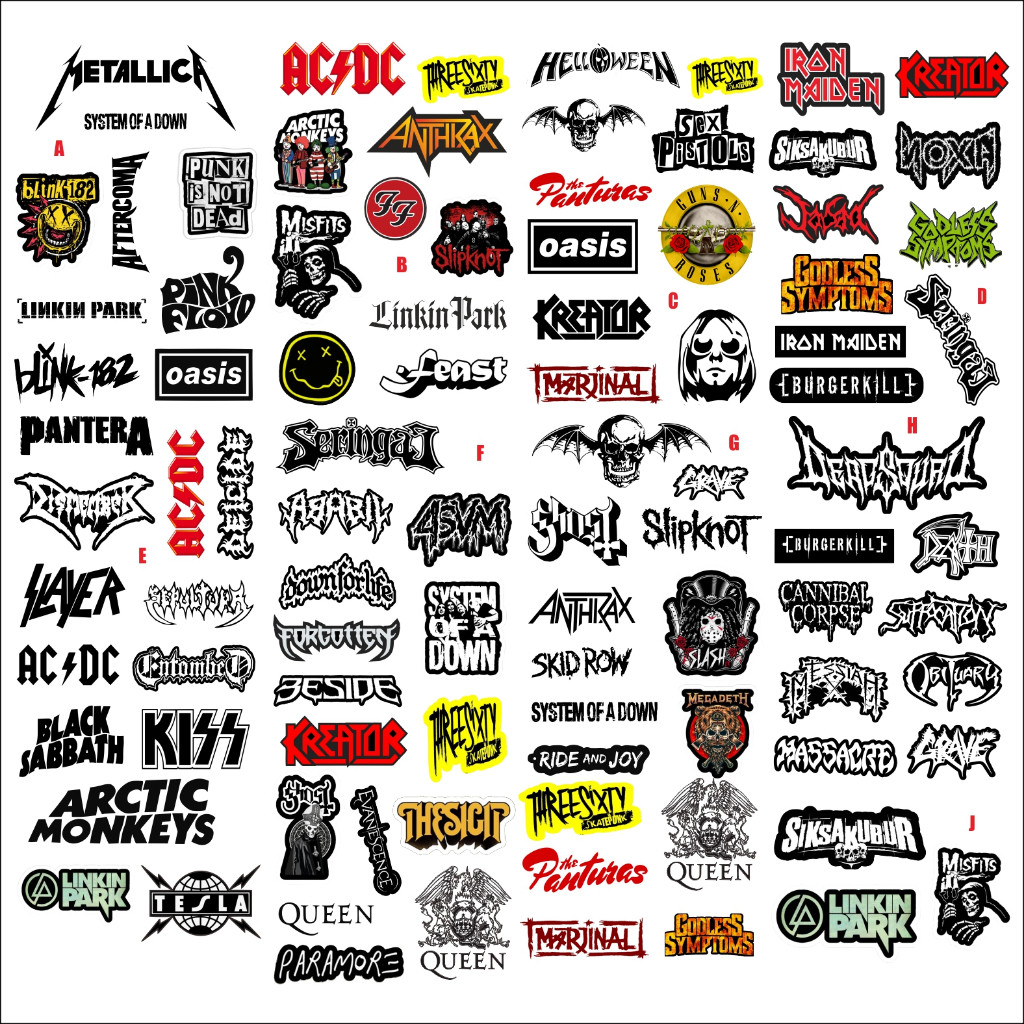 Jual STIKER PACK BAND ROCK METAL POP PUNK | Shopee Indonesia