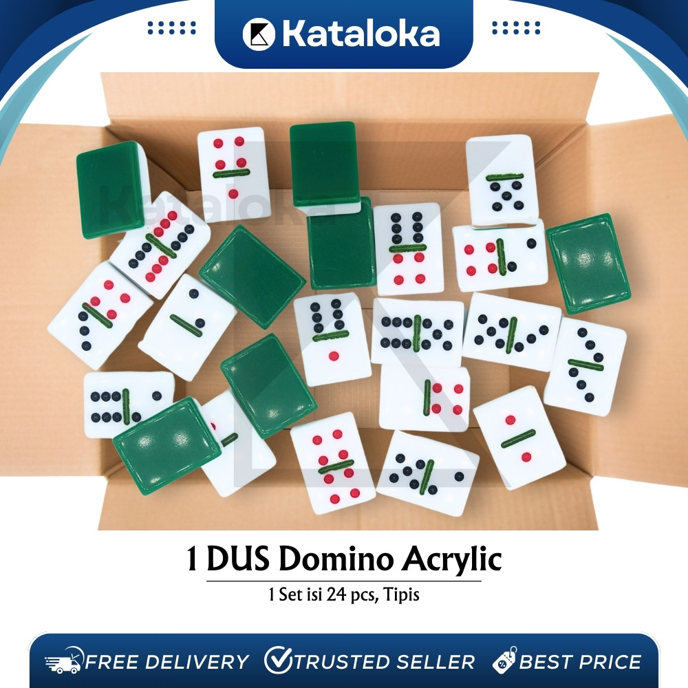 Jual KATALOKA GROSIR!!! (1 DUS ISI 60 SET) Domino Batu Premium Akrilik ...