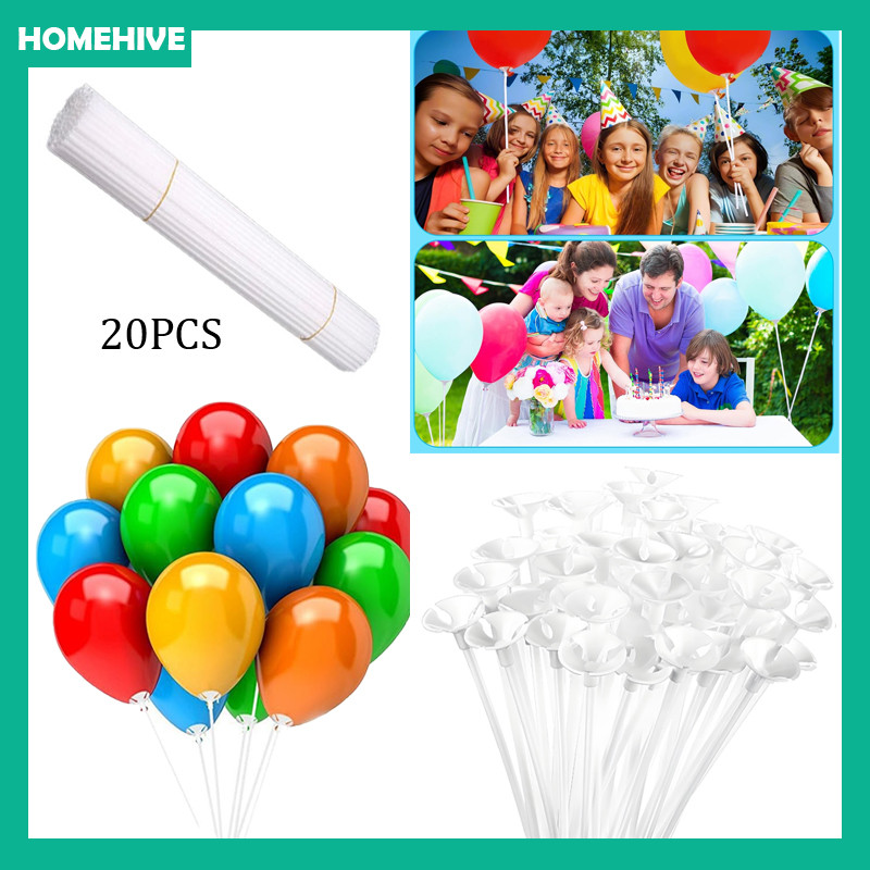 Jual Stick Balon Latex 1 Pack Isi 20pcs Stick & Cup / Gagang Balon ...