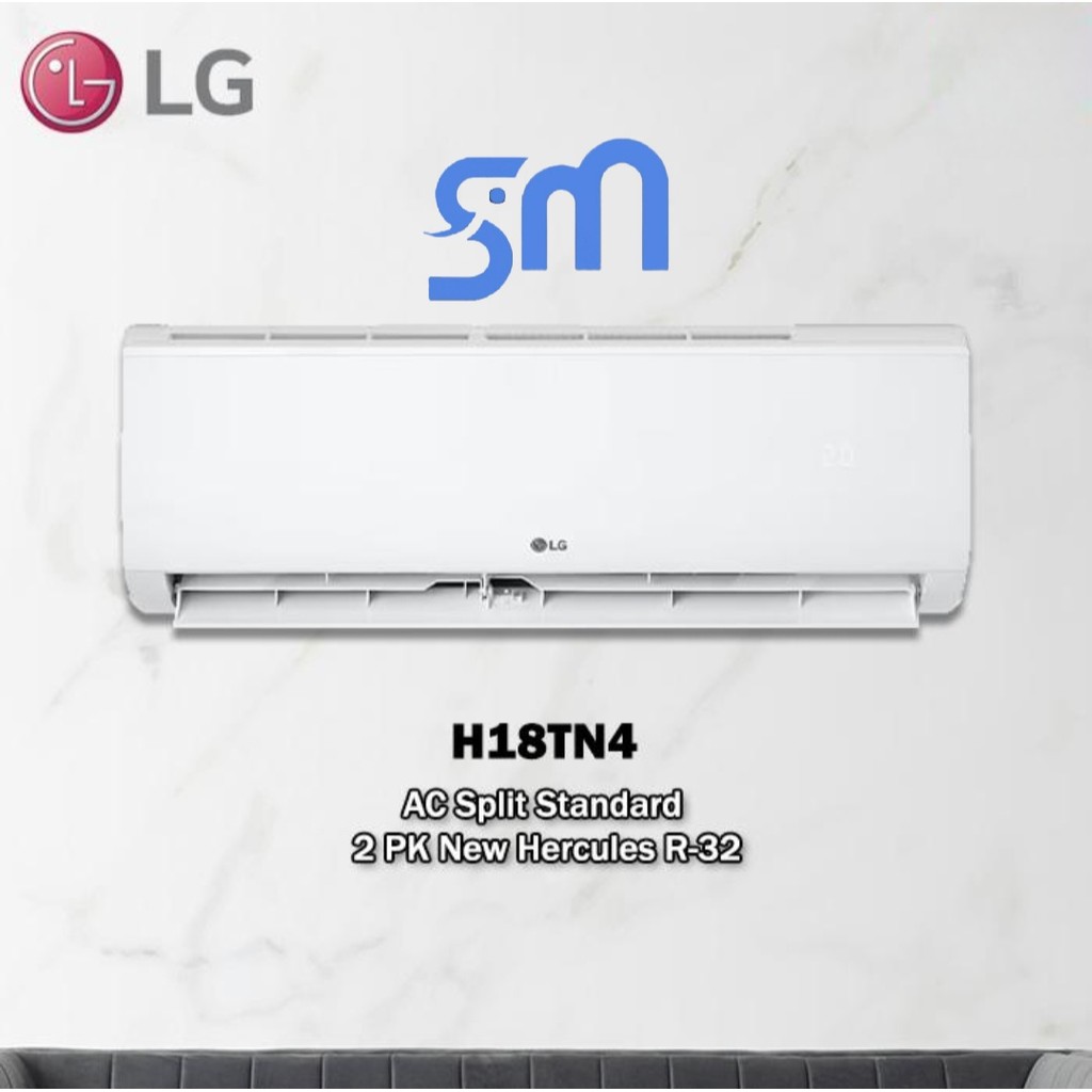 Jual AC LG 2 PK H18TN4 Standard New Hercules 1616 watt | Shopee Indonesia
