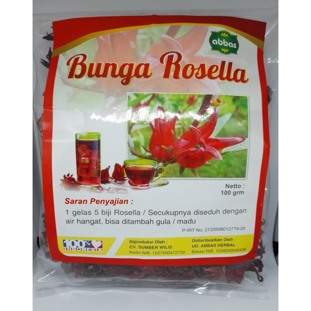 Jual ROSELLA MERAH ORIGINAL – teh bunga kering 100gr | teh herbal kaya ...