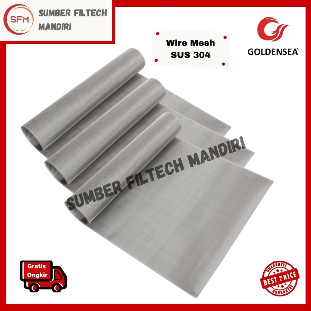 Jual Goldensea Wire Mesh Saringan SS 304 # 250 (Lebar 1.3m & 1.5m ...