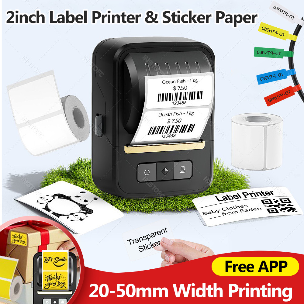 Jual Pockwt Label Printer Inkless Bluetooth Thermal Label Maker ...