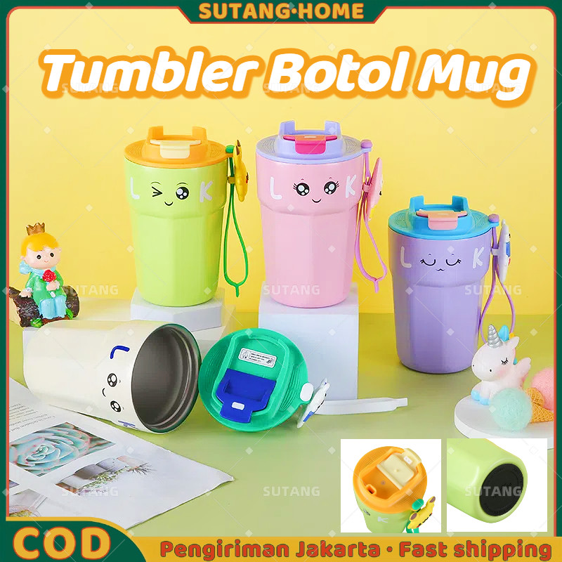 Jual 【SUTANG】Tumbler Botol Mug Kopi Teh Botol Minum Aesthetic Termos ...