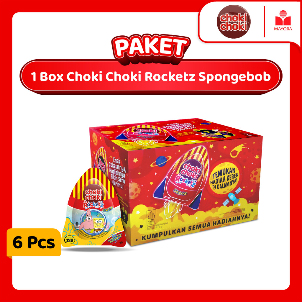 Jual Paket 1 Box Choki Choki Rocketz Spongebob | Shopee Indonesia