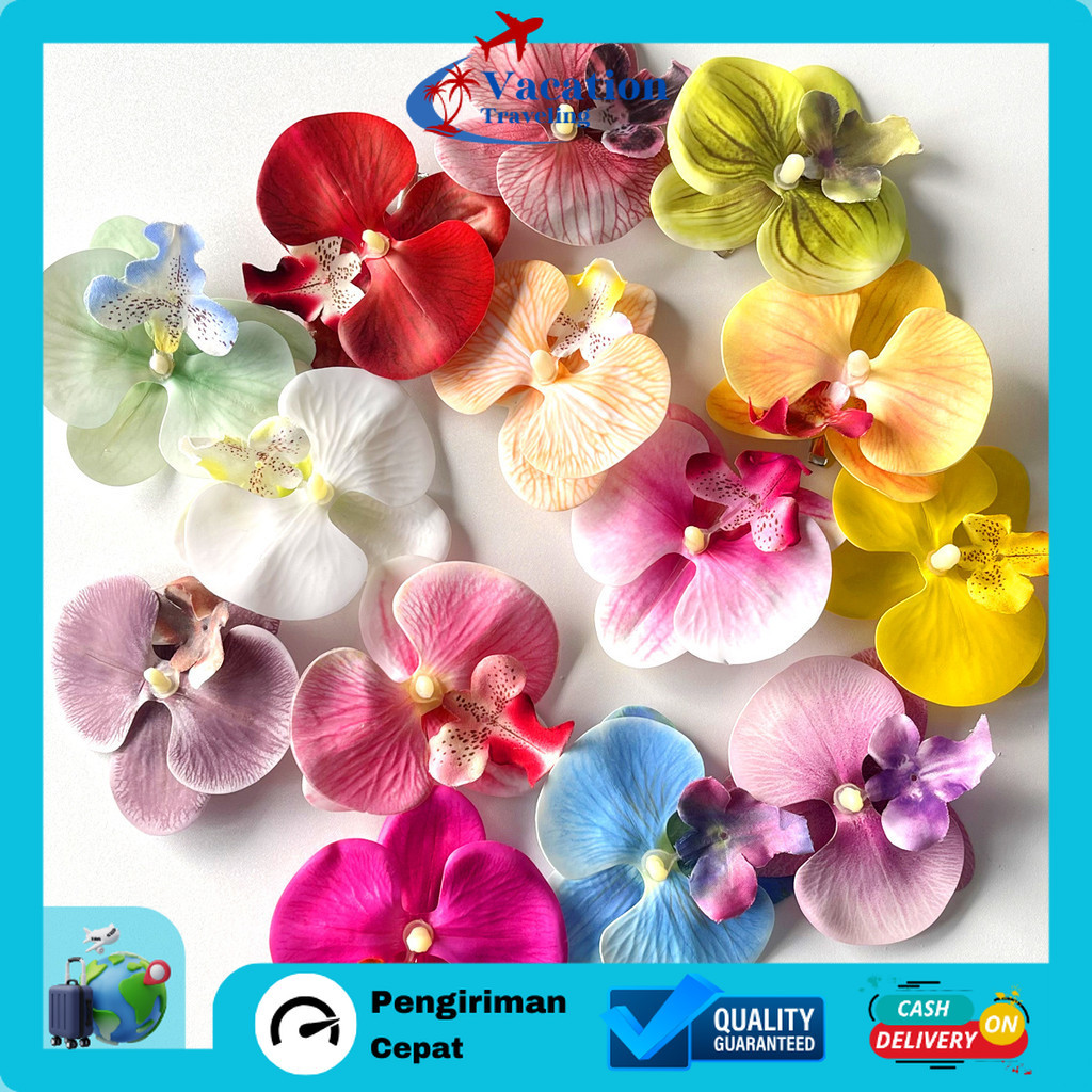 Jual VT - JEPIT RAMBUT BUNGA ANGGREK MUTIARA ELEGAN / KOREAN STYLE ...