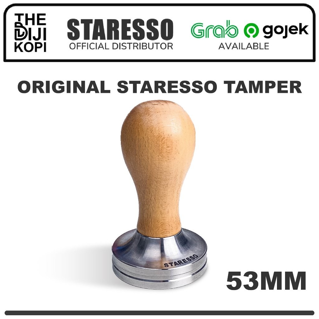 Jual Tamper Staresso SP300 Mirage 53mm Original Handle Kayu Ripple Flat ...