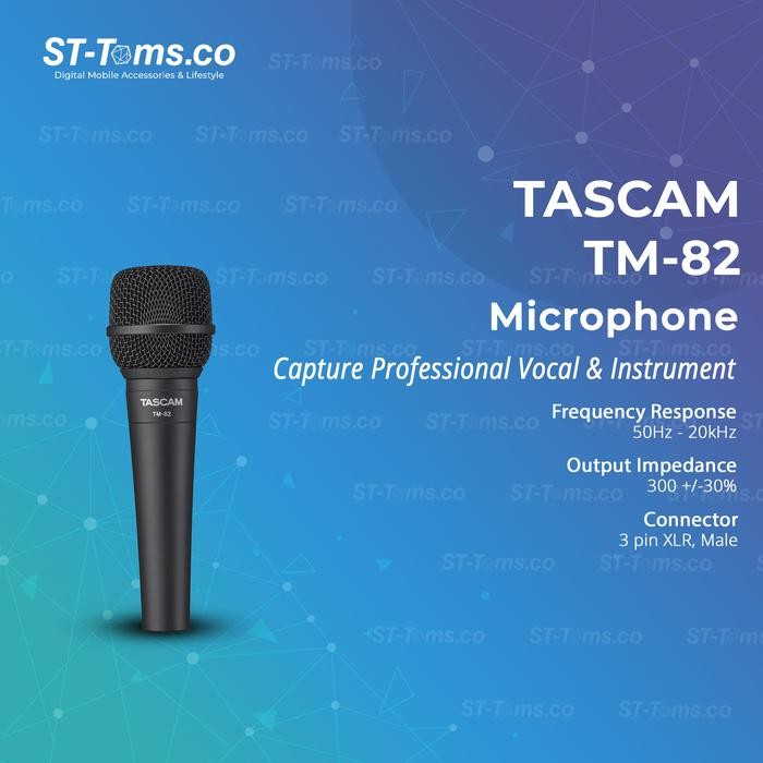 Jual Tascam TM-82 TM 82 TM82 Dynamic Vocal and Instrument Microphone ...
