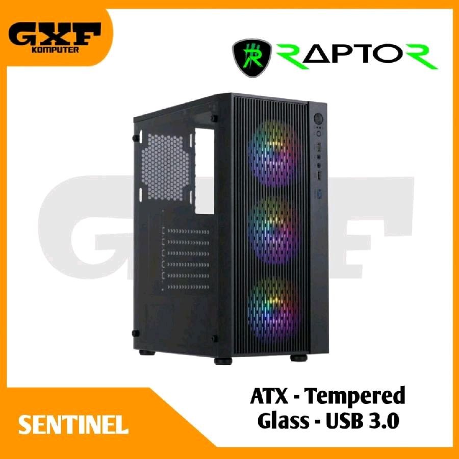 Jual Casing Raptor Sentinel ATX Include 3 Fan RGB | Shopee Indonesia