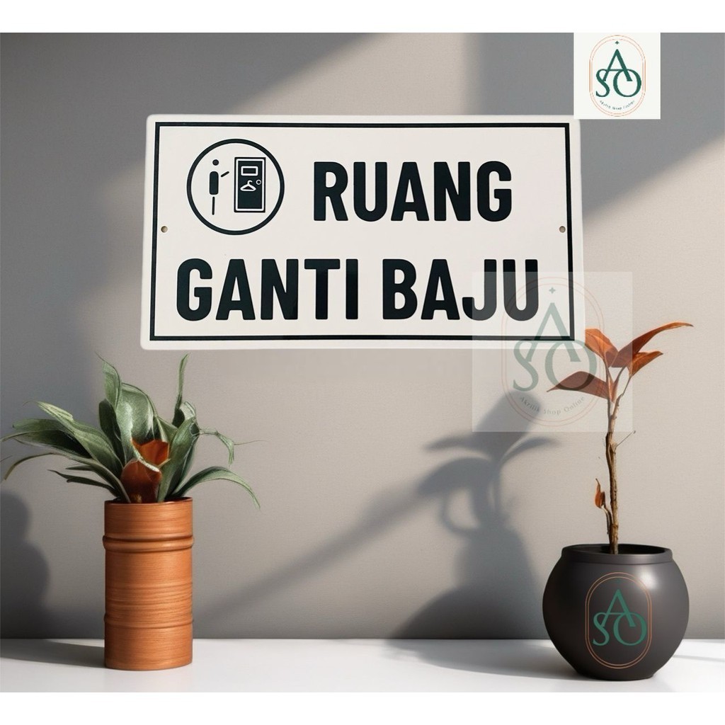 Jual ASO Sign Akrilik Ruang Ganti Baju PapanTanda Ruang Ganti Baju Uk ...