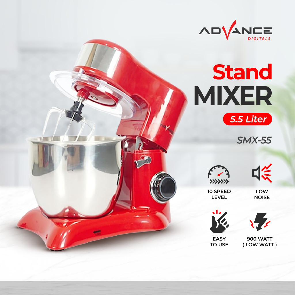 Jual ADVANCE Stand Mixer SMX 55 Kapasitas 5.5 Liter Garansi Resmi 1 ...