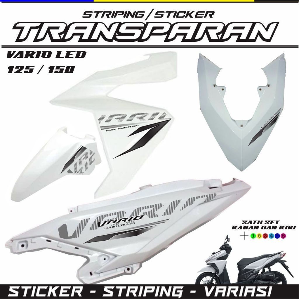 Jual STIKER VARIASI MOTOR STRIPING TRANSPARAN UV VARIO LED OLD STICKER ...