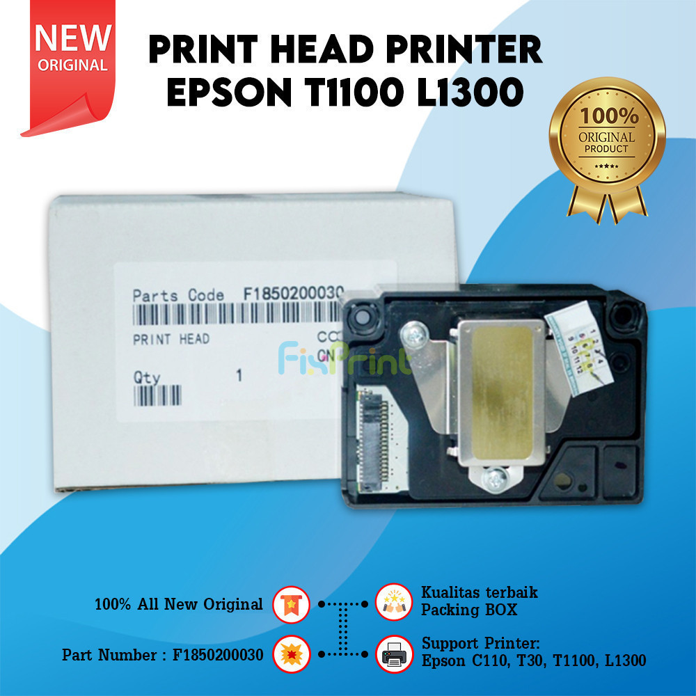 Jual Original Print Head Epson L1300 T1100 Printhead Printer L-1300 T30 ...