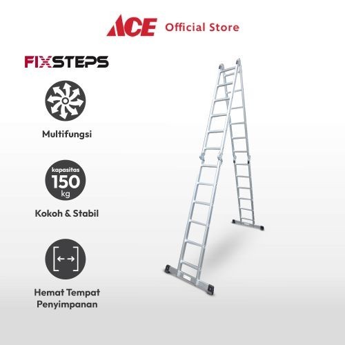 Jual Ace Fixsteps Tangga Lipat Aluminium 6.57 mtr Multifunction ...
