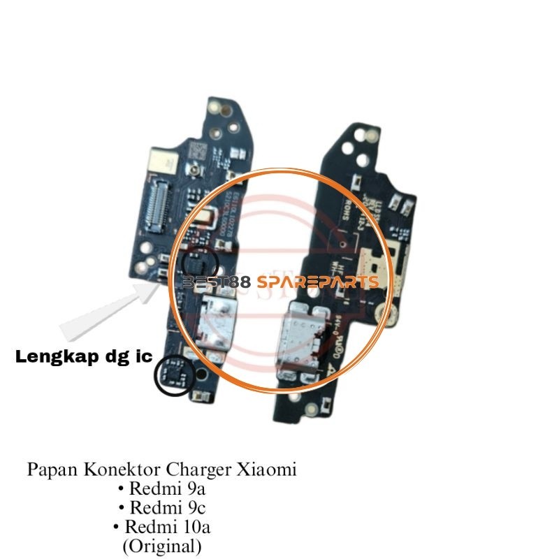 Jual Pcb Konektor Charger / Papan Con Cas Xiaomi Redmi 9a, 9c, 10a ...