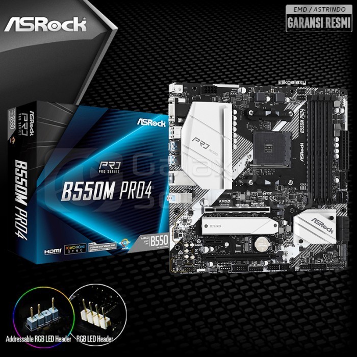Jual ASRock B550M Pro4 (AMD AM4, B550, DDR4) - Motherboard | Shopee ...