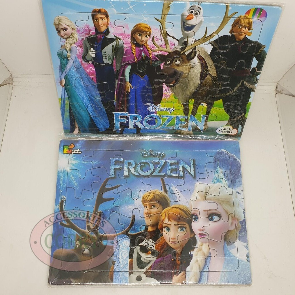 Jual Mainan Anak Susun Puzzle Frozen Elsa Karton 18 X 25 Cm Edukasi ...