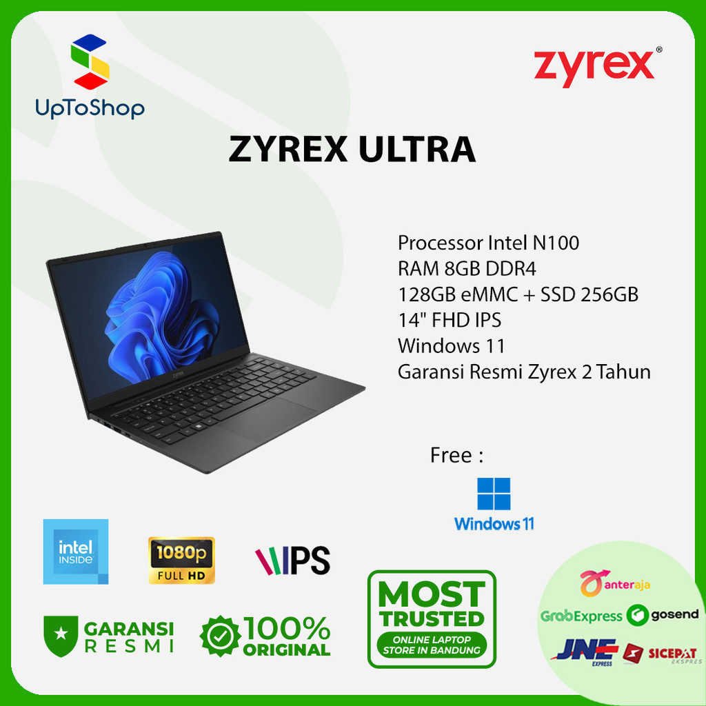 Jual ZYREX ULTRA N100 8GB 128GB+256GB 14" FHD IPS W11 | Shopee Indonesia