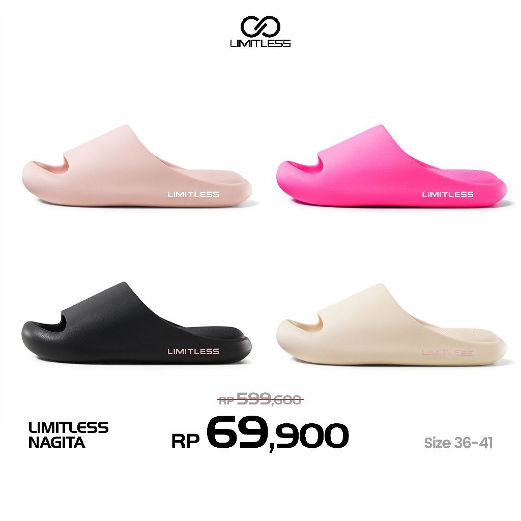 Jual LIMITLESS Sandal Wanita Slip On NAGITA Terbaru 2024 Sendal Slop ...