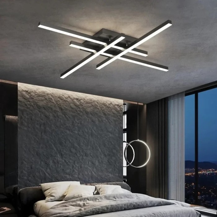 Jual Lampu Plafon LED Strip 4-Panel 120cm – Desain Minimalis Modern ...