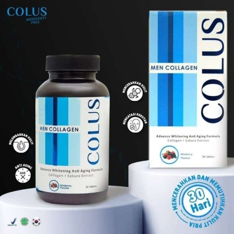 Jual COLUS MEN Collagen Pemutih Pria with Formula eXtrack SALMON+ DNA ...
