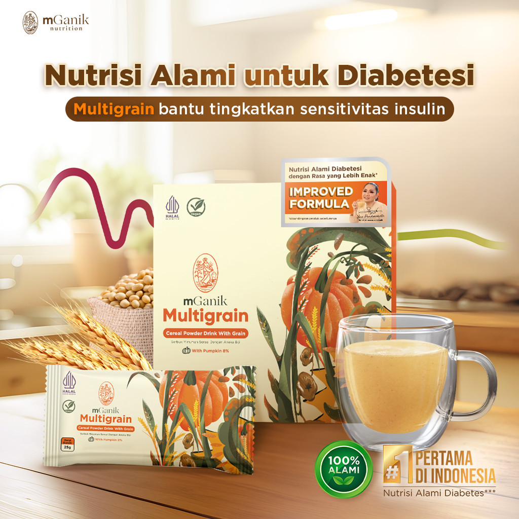 Jual mGanik Multigrain Suplemen Diabetes Herbal Alami (2 BOX Total 40 ...