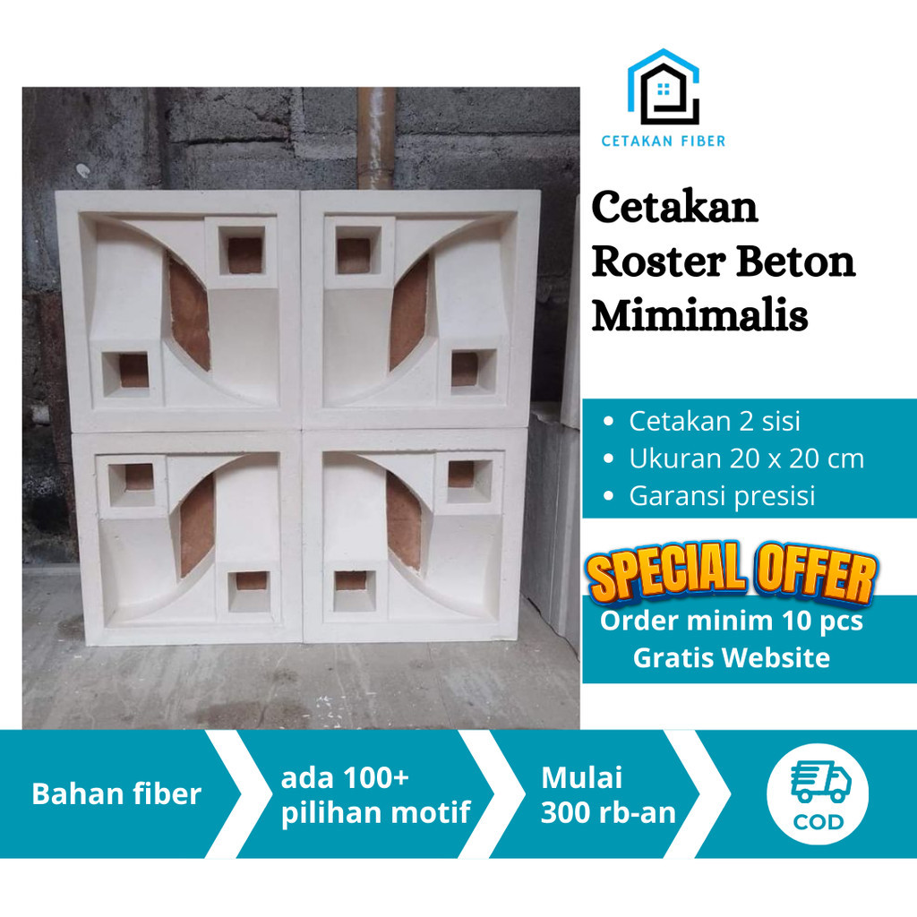 Jual cetakan roster dinding minimalis bahan Fiber | Shopee Indonesia