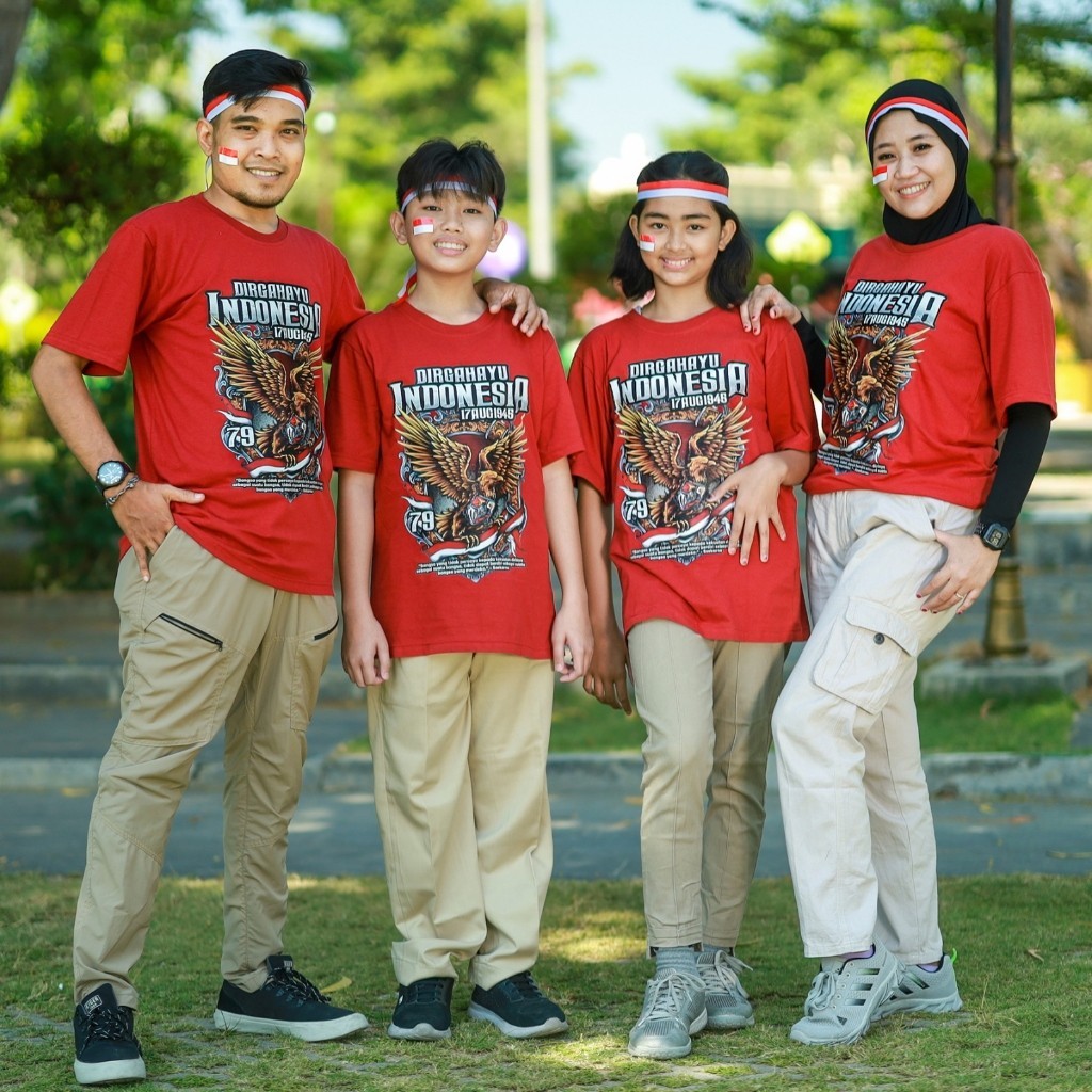 Jual KAOS 17 AGUSTUS 2024 KEMERDEKAAN HUT RI KE 79 COUPLE FAMILY DEWASA ANAK | Baju Merah Putih ...
