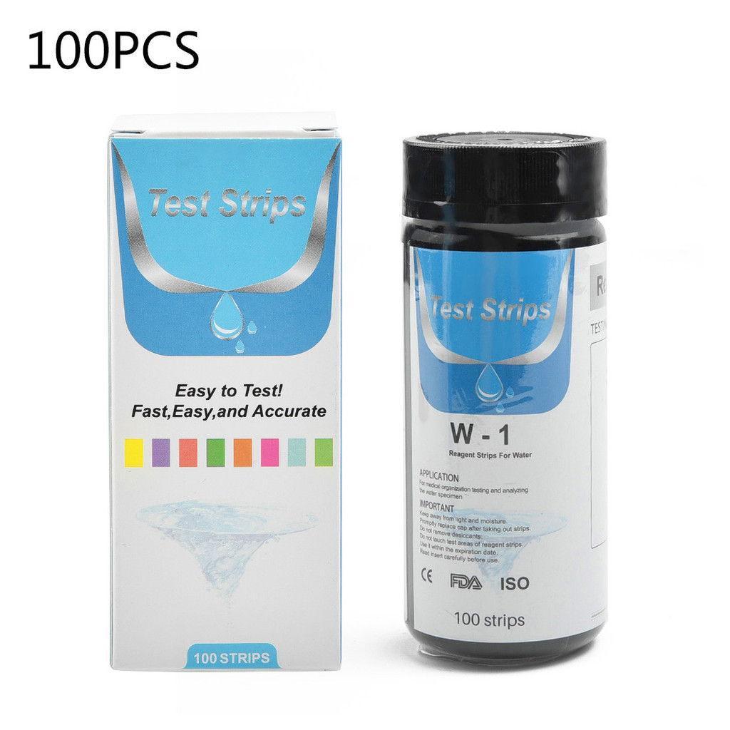 Jual 100PCS Water Total Hardness Test Strips Quick Easy Testing Kit 0 ...