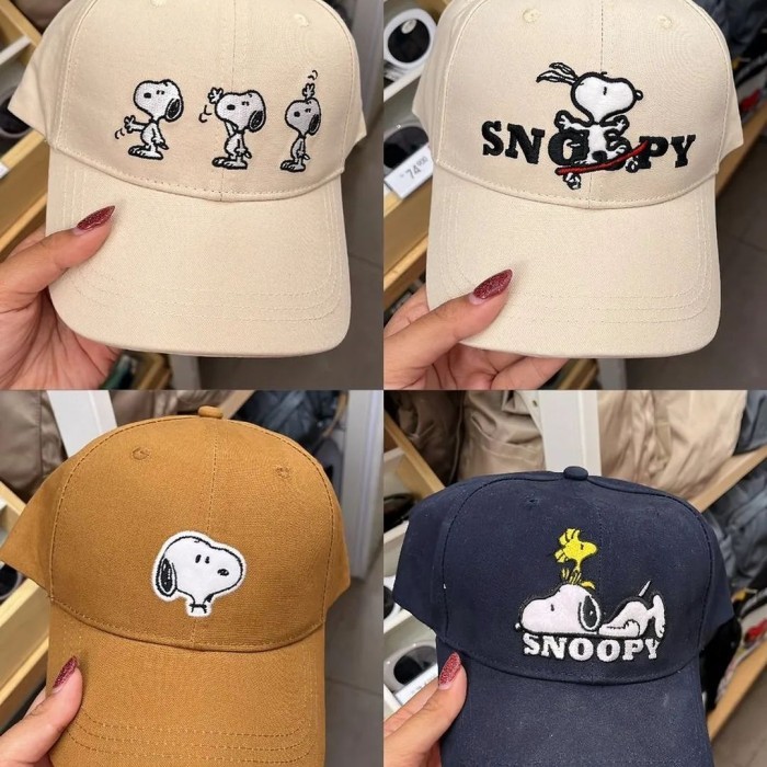 Jual MINISO Snoopy Baseball Cap Topi - Hitam | Shopee Indonesia