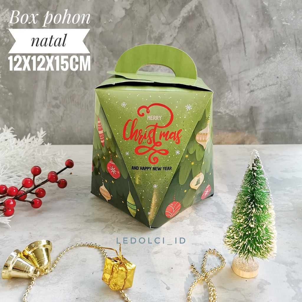 Jual BOX TOPLES COOKIES NATAL CHRISTMAS DUS KOTAK HAMPERS ALA POHON ...