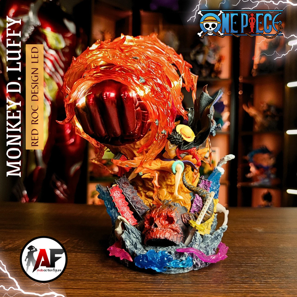 Jual Action Figure Statue One Piece Luffy Red Roc Monkey D. Studio ...