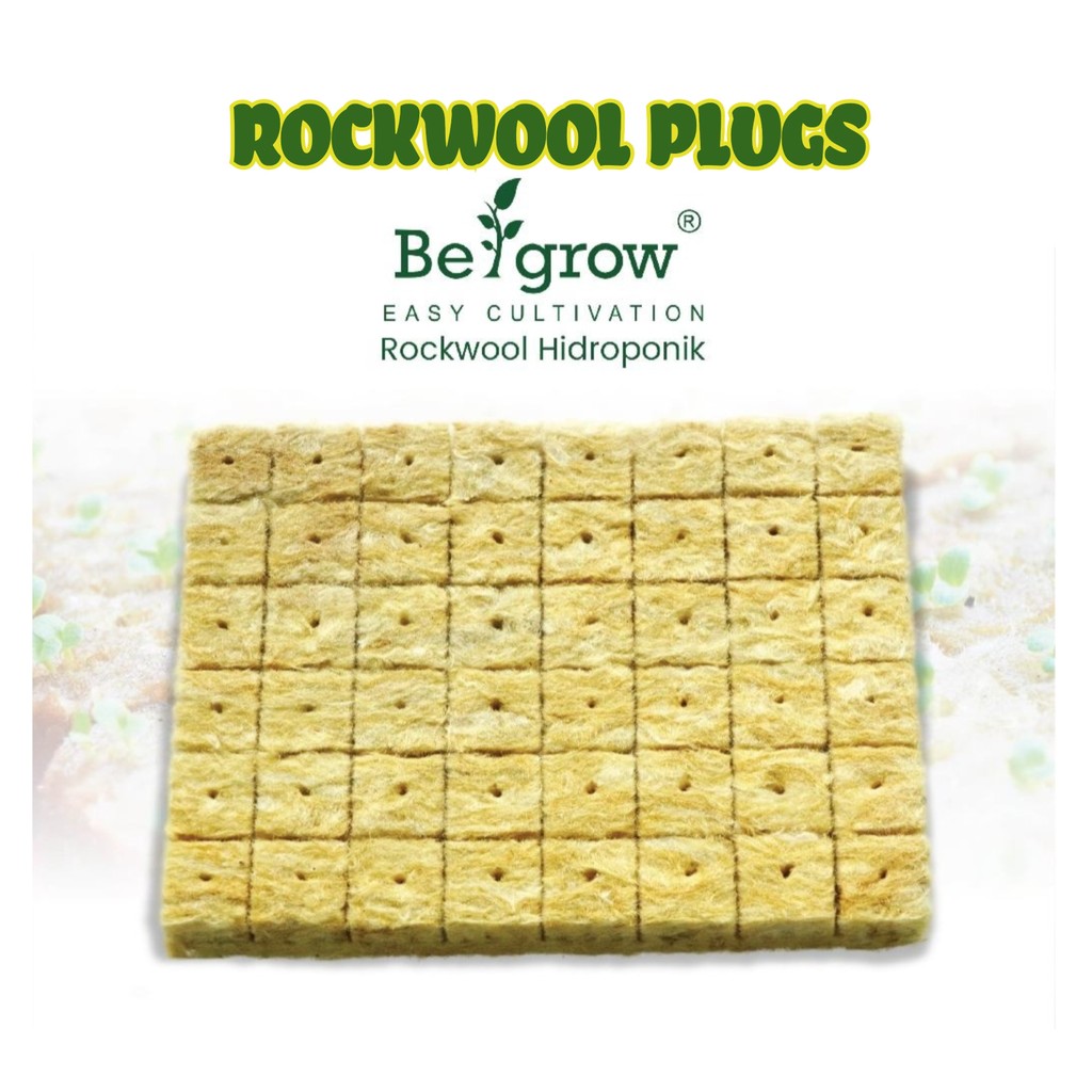 Jual 48 Kotak Rockwool Hidroponik Be Grow Plug Media Tanam Semai Siap ...