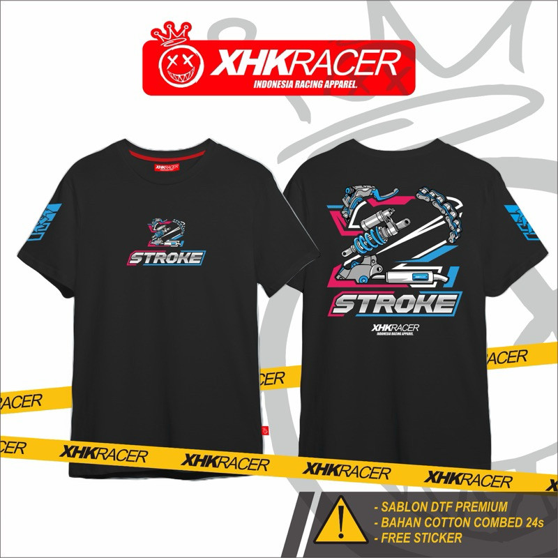Jual T-Shirt 2 Stroke Modification Style Original By XHK RACER Premium ...