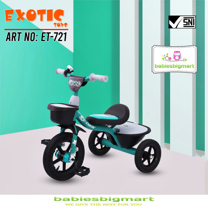 Jual Sepeda Roda 3 Tiga EXOTIC ET 721 Tricycle Anak Ada Bel Ban Karet ...