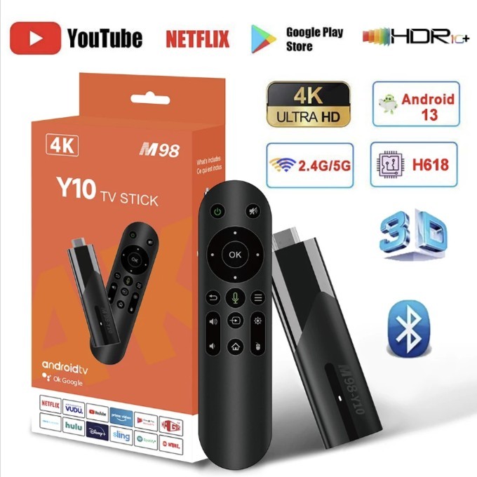 Jual SMARTCOM ~ Mi TV Stick 4K M98 Y10 Android TV 13 Dongle TV Portabel 2GB RAM 16GB ROM BT5.0 ...