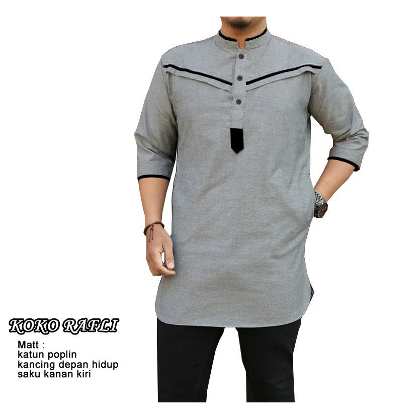 Jual Koko Rafli - Logo Smile (LS) - Ukuran S-3XL - Matt Katun Poplin ...