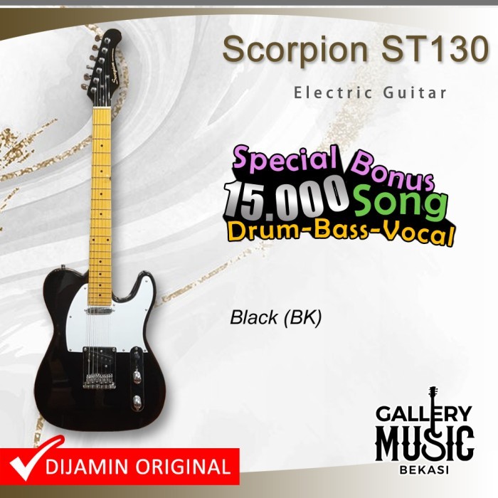 Jual Scorpion ST 130 Deluxe Series Gitar Elektrik Original / ST 130 Guitar Electric | Shopee ...