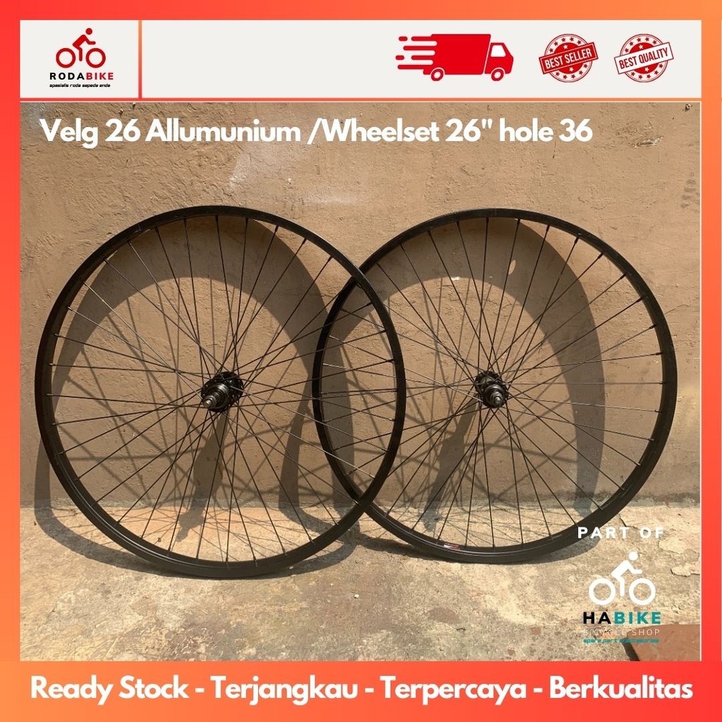 Jual Velg Jadi Alumunium Roda Sepeda Ukuran 26" Wheelset Allumunium ...