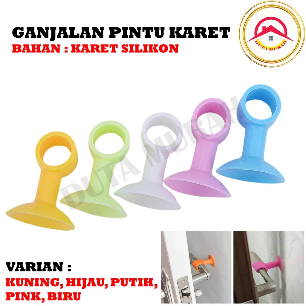 Jual Ganjalan Pintu Karet Silicone Petak Bulat Penahan Benturan penahan ...