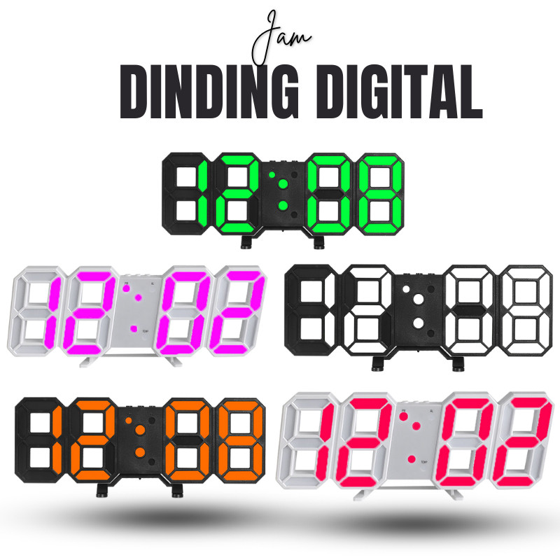 Jual Jam Dinding Bentuk Angka Digital LED 3D | Shopee Indonesia