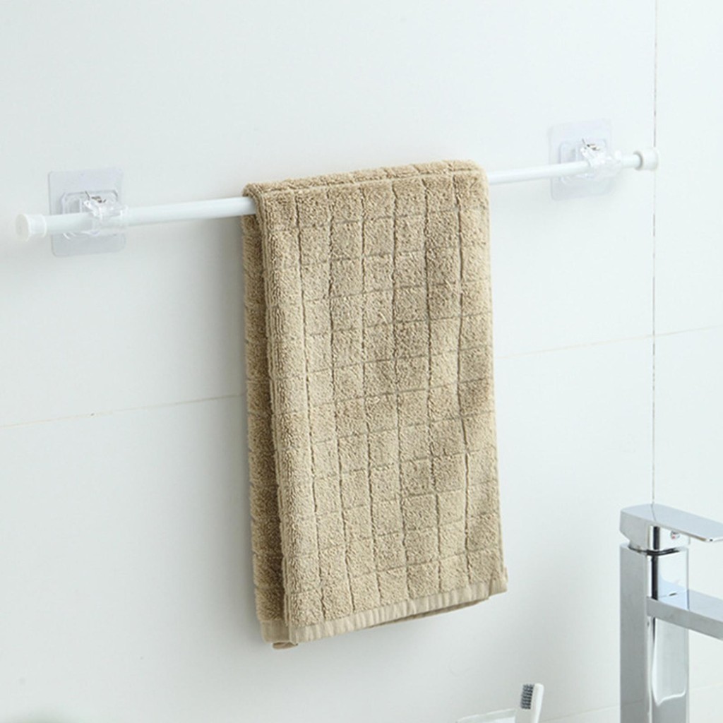 Jual Telescopic Curtain Rod Expandable Spring Loaded Shower Curtain Rod ...