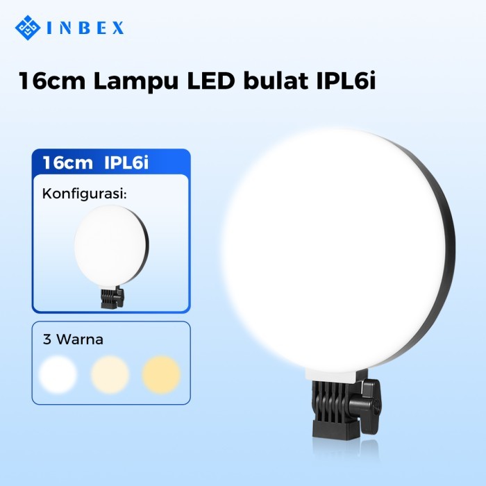 Jual INBEX 6inch Video Light Studio LED Zoom LED Adjustable 5600K USB ...