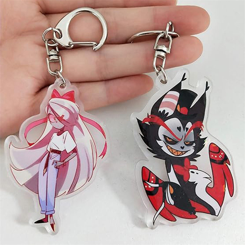 Jual Hazbin Cosplay Hotel Keychains Cartoon Anime Characters Pendant ...