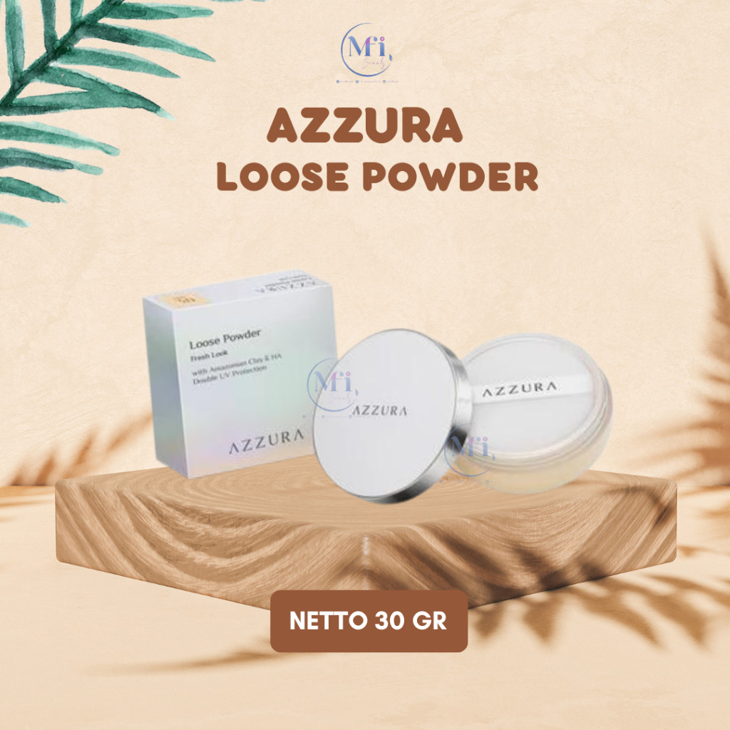 Jual AZZURA Loose Powder Netto 30Gr With Amazonian Clay & Double UV ...