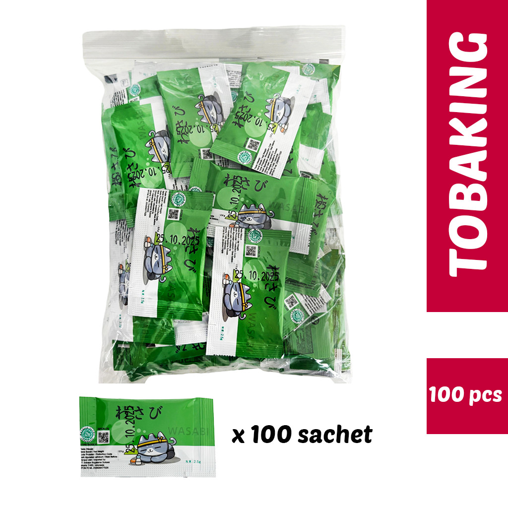 Jual Wasabi Sachet Halal isi 100 saset Pasta Sushi wasabi paste ...