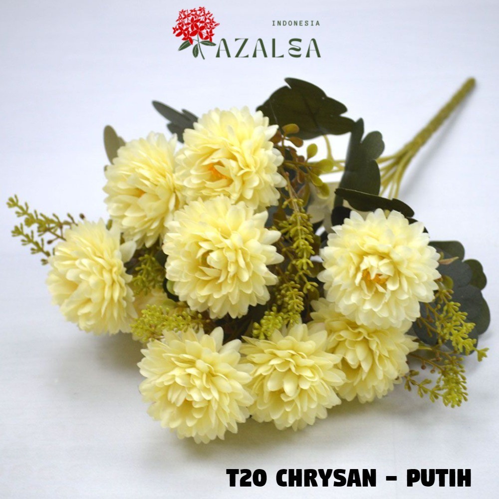Jual AZALEA - Bouquet bunga T20 CHRYSAN Artifisial Dekorasi Tanaman ...