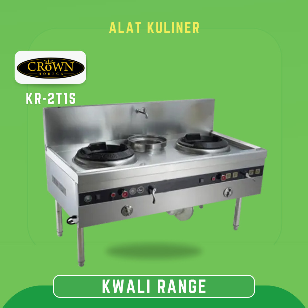 Jual KOMPOR KWALI RANGE 2 TUNGKU CROWN KR-2T1S BLOWER 2 BURNER 1 SOUP ...