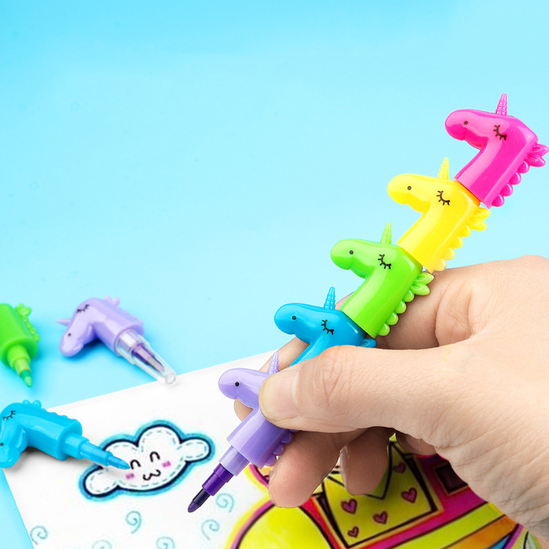 Jual [GROSIR ATK] PENSIL WARNA SUSUN ISI 5 WARNA DENGAN BENTUK KUDA ...