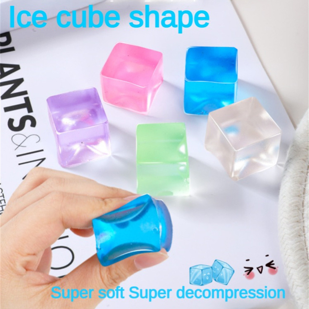 Jual Colorful Creative Ice Block Squeeze Toy High Resilience Pinch ...